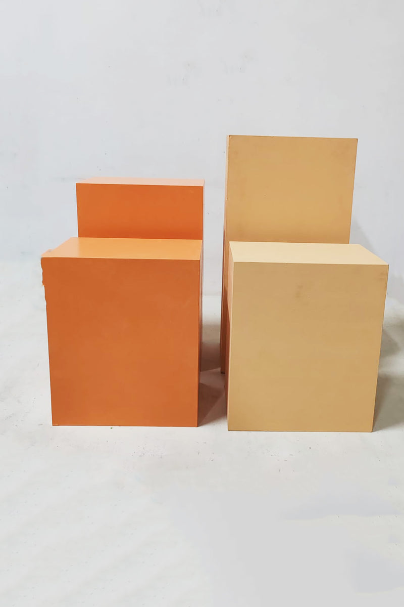 Customisable Box Plinths (set of 4) can be painted – ProppedUpRentals