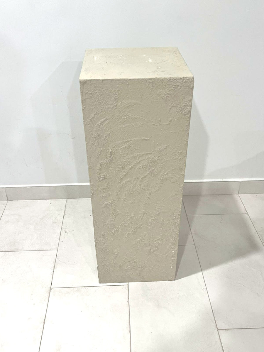 Large Concrete Plinth in Beige (H82cm x W30cm) – ProppedUpRentals