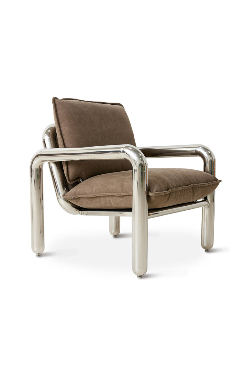 Premium Metal and Leather Design Chair – ProppedUpRentals