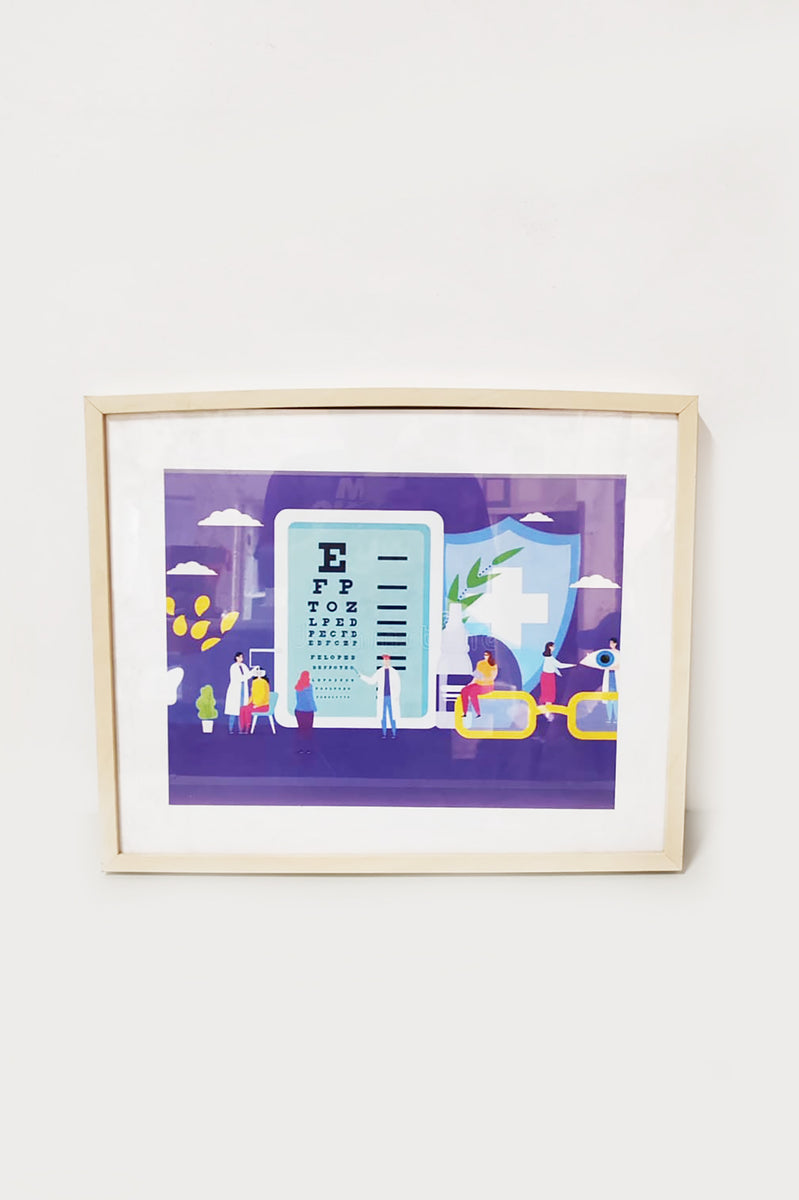 Clinic Wall Artwork with Frame – ProppedUpRentals