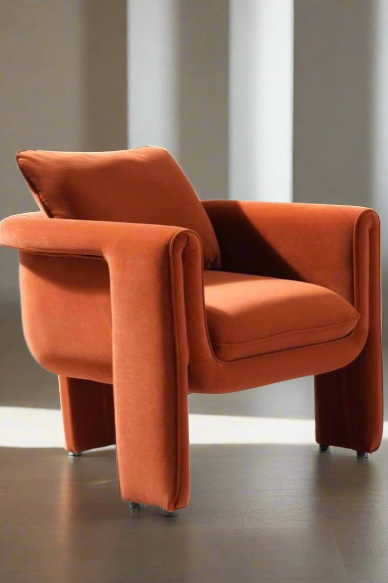Orange Accent Lounge Chair – ProppedUpRentals