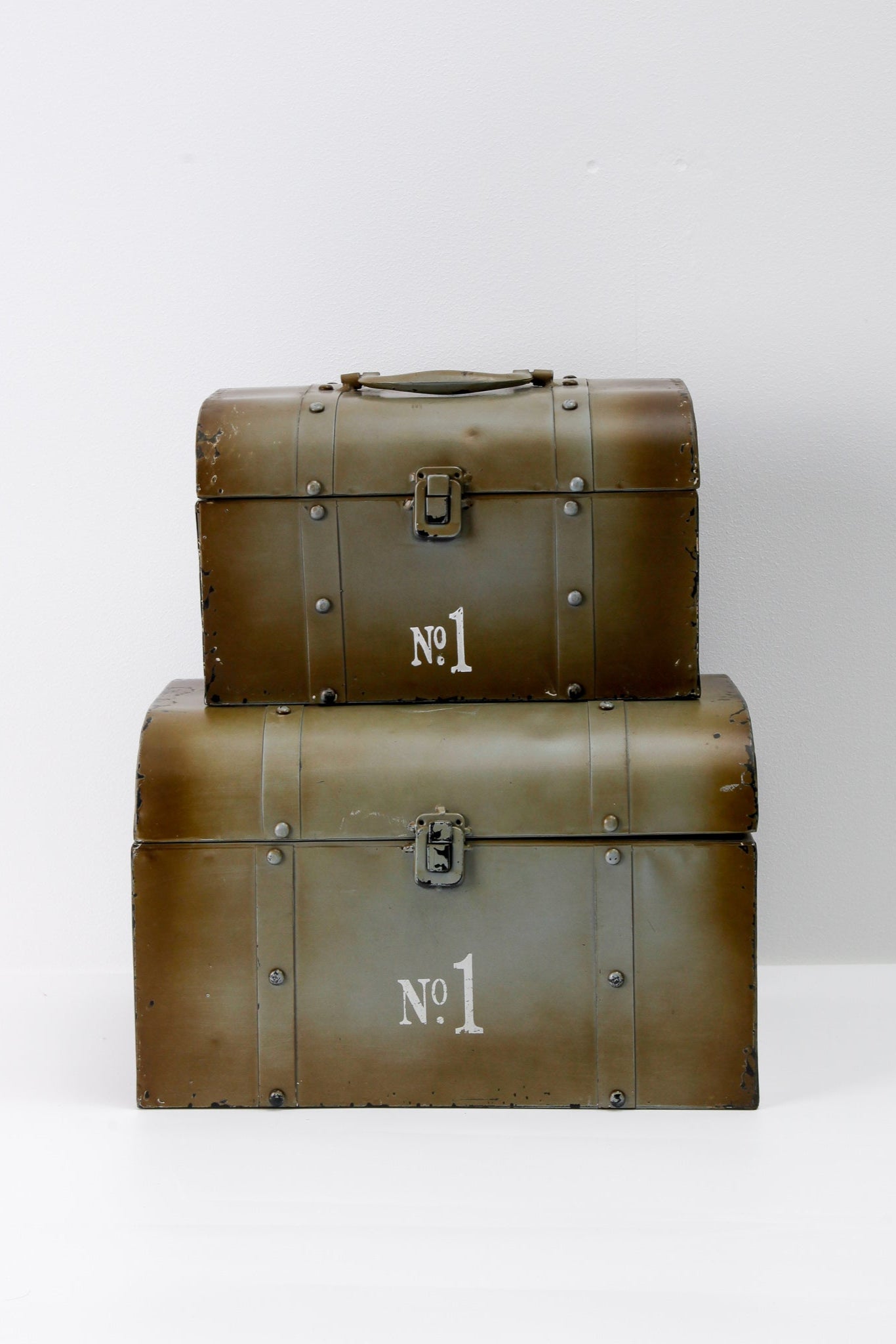 2 Metal Military Style Storage Boxes – ProppedUpRentals