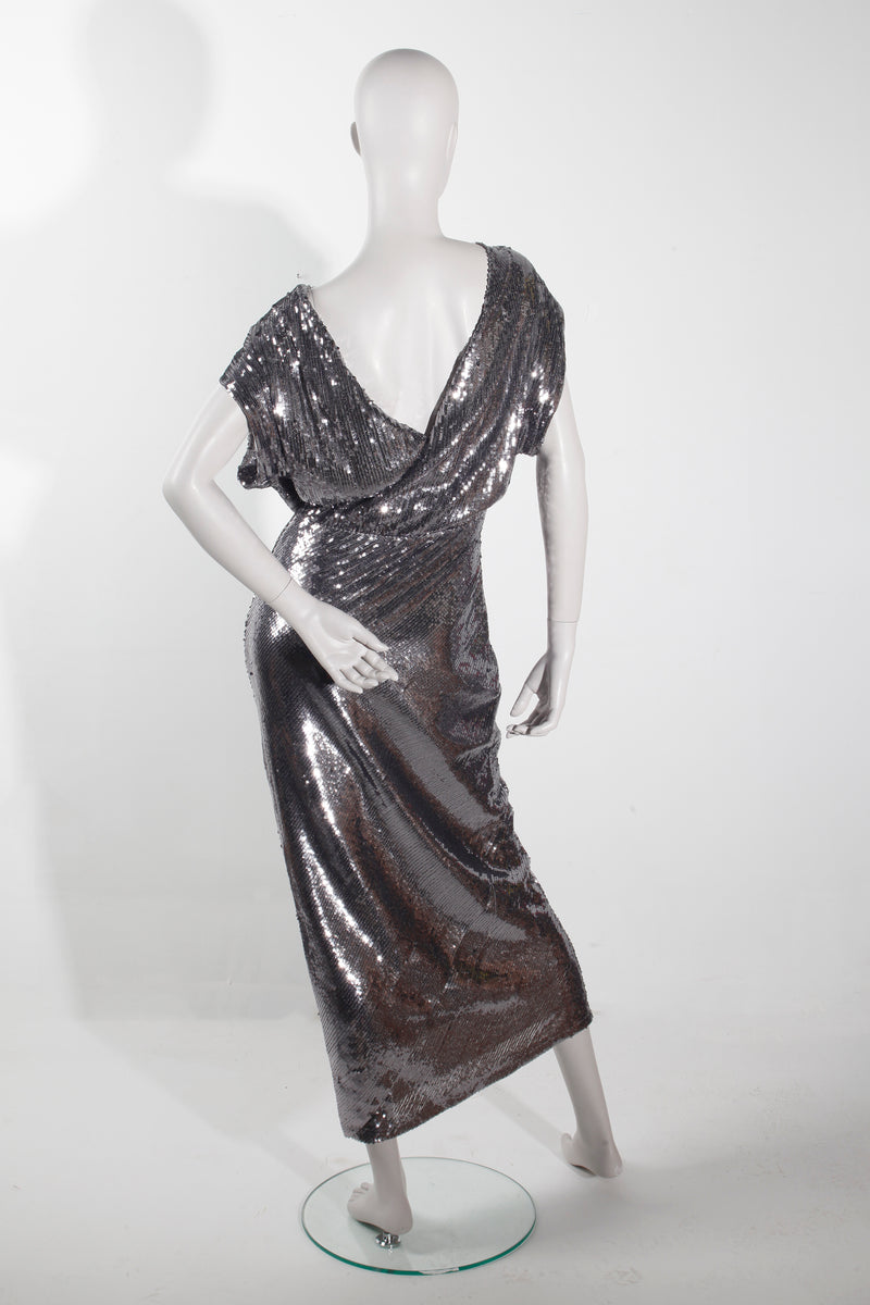 Zara Silver Sequin Dress (Eu38) – ProppedUpRentals