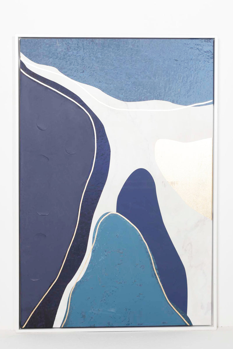 Blue Abstract Print on Canvas – ProppedUpRentals