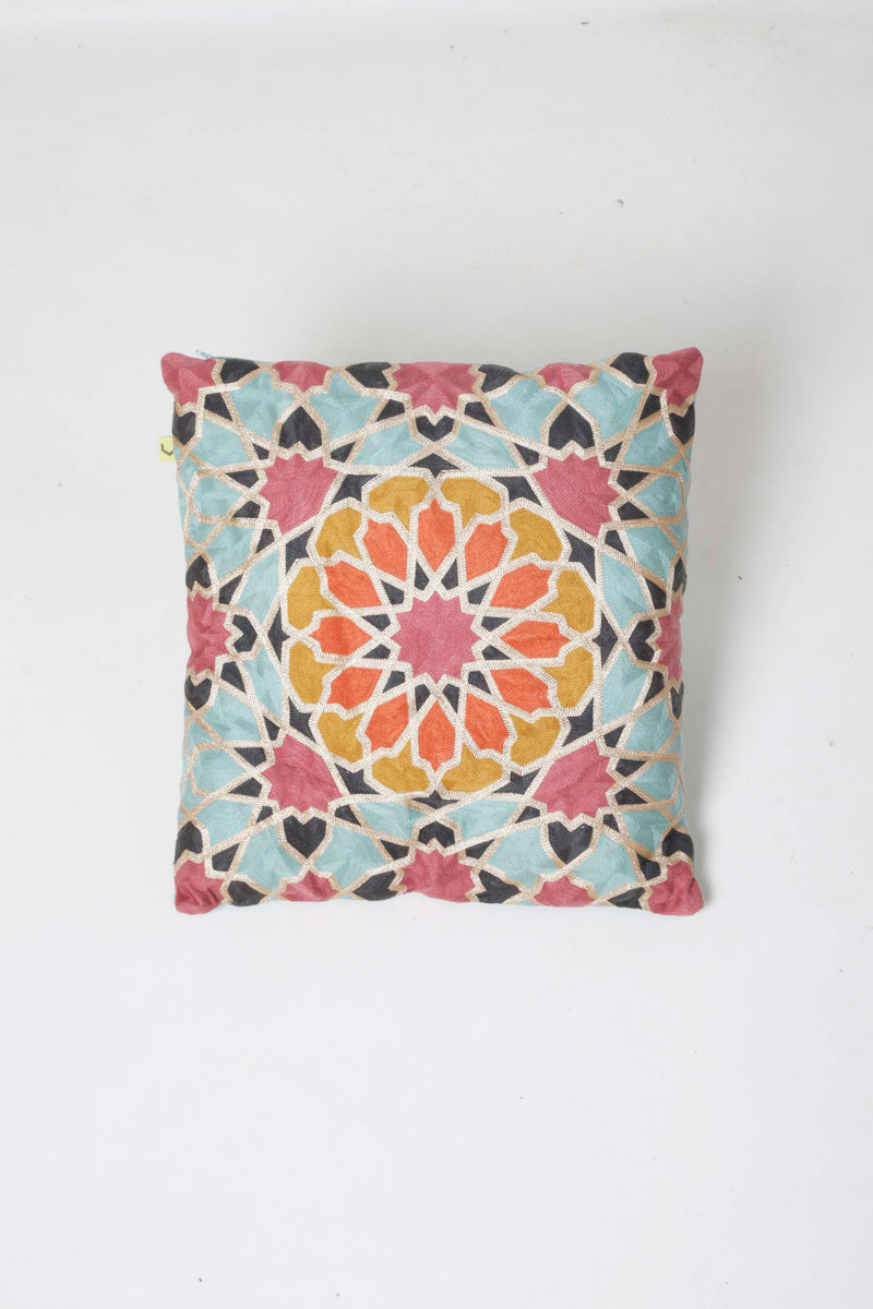 Patterned Multi Coloured Cushion – ProppedUpRentals