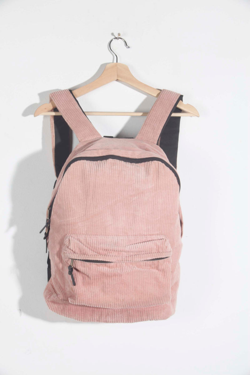 Pink Corduroy Backpack – ProppedUpRentals