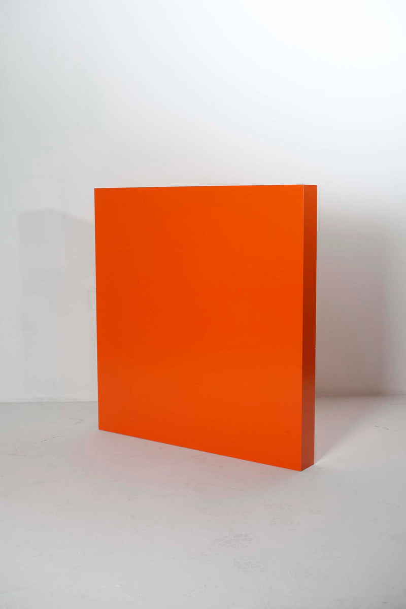 Square Block Plinth in Orange (100cm x 100cm) – ProppedUpRentals
