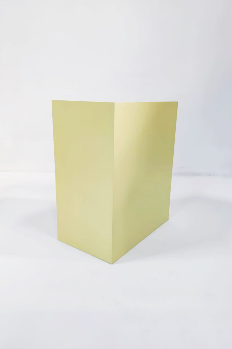 Yellow Block Plinth (60cm x 50cm x 30cm) – ProppedUpRentals